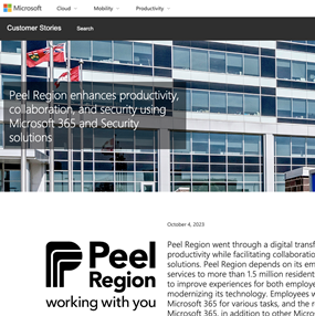 Peel Region enhances productivity, collaboration, and security using ...